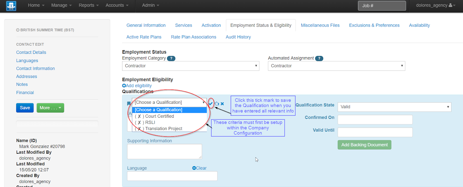 Qualifications & Eligibilities – Interpreter Intelligence