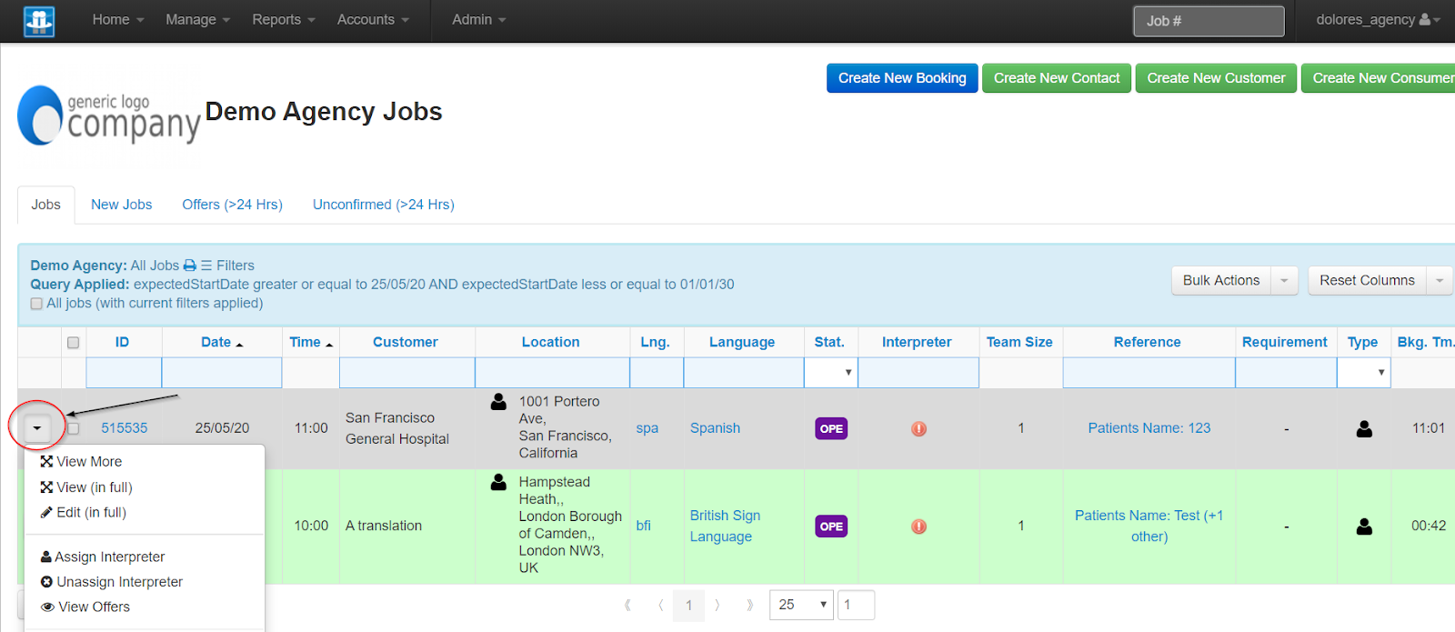 Creating a Follow-up Appointment – Interpreter Intelligence