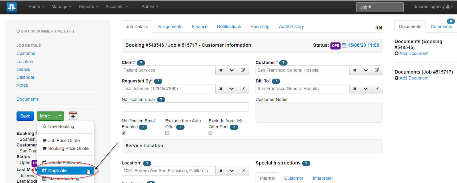 Duplicating a Job – Interpreter Intelligence