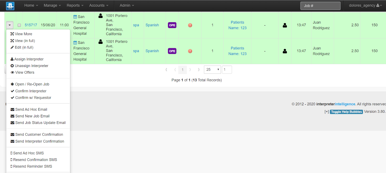 Duplicating a Job – Interpreter Intelligence