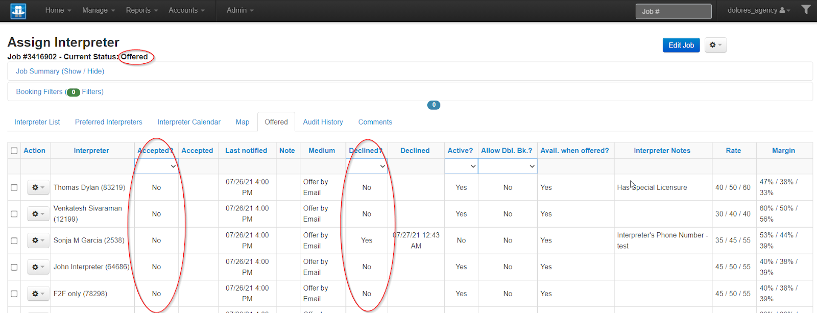 Offering & Assigning Jobs – Interpreter Intelligence