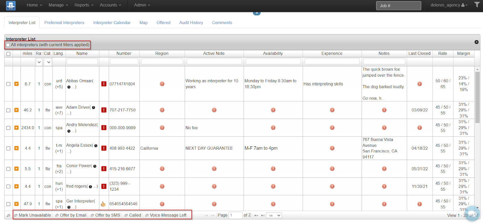 Offering & Assigning Jobs – Interpreter Intelligence