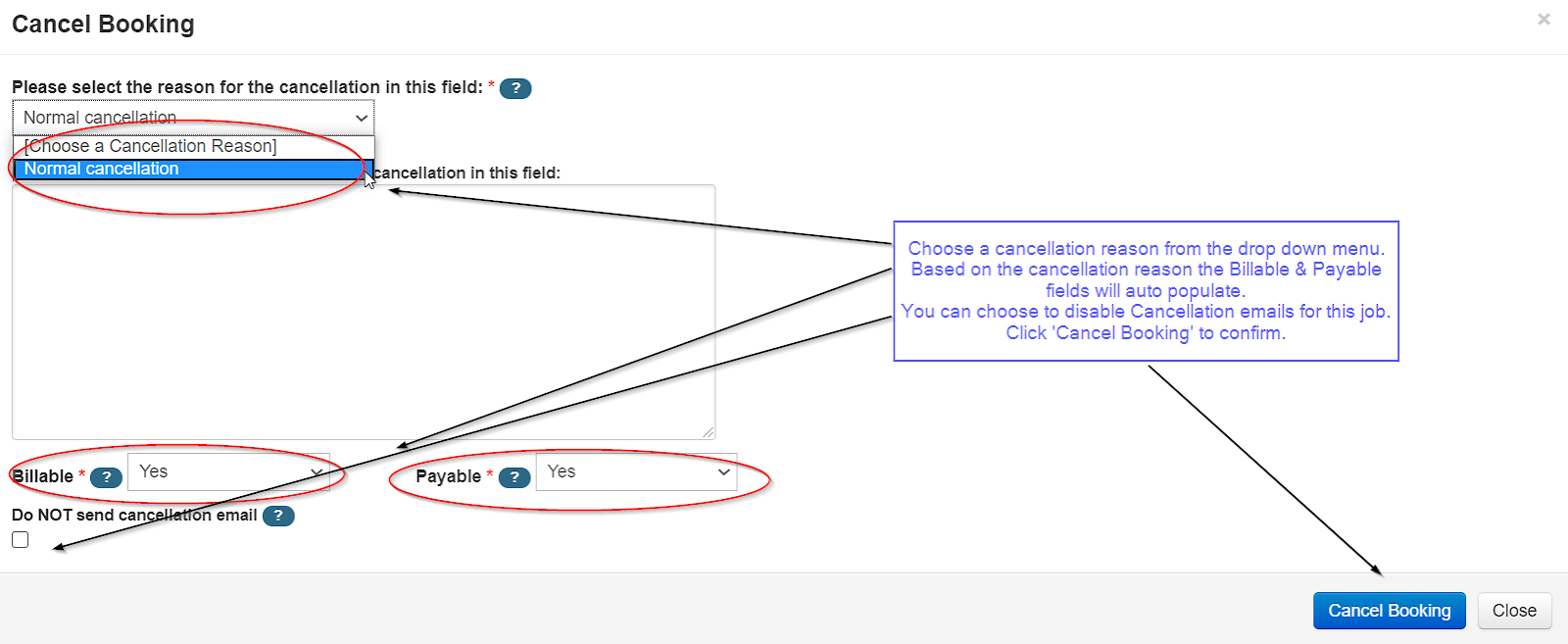 Closing or Cancelling Jobs - Cancel Notification Expected Behavior ...