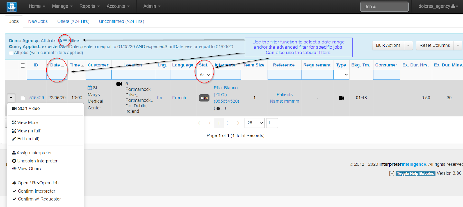 Closing or Cancelling Jobs – Interpreter Intelligence