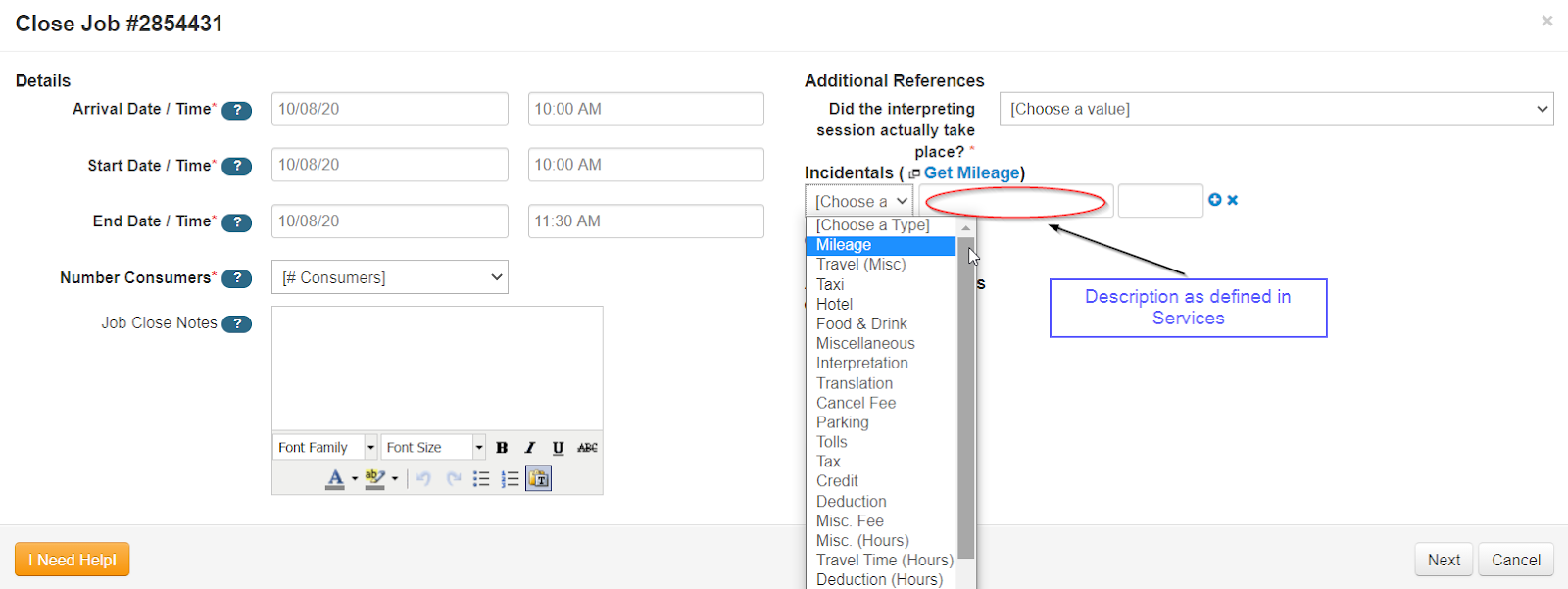 Services Configuration – Interpreter Intelligence