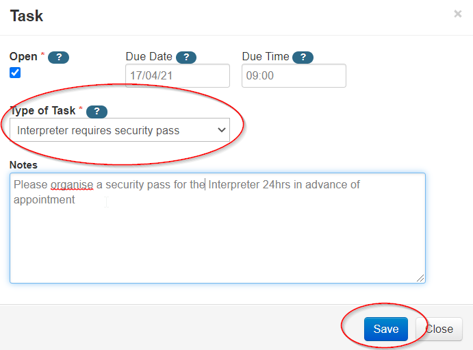 Tasks – Interpreter Intelligence