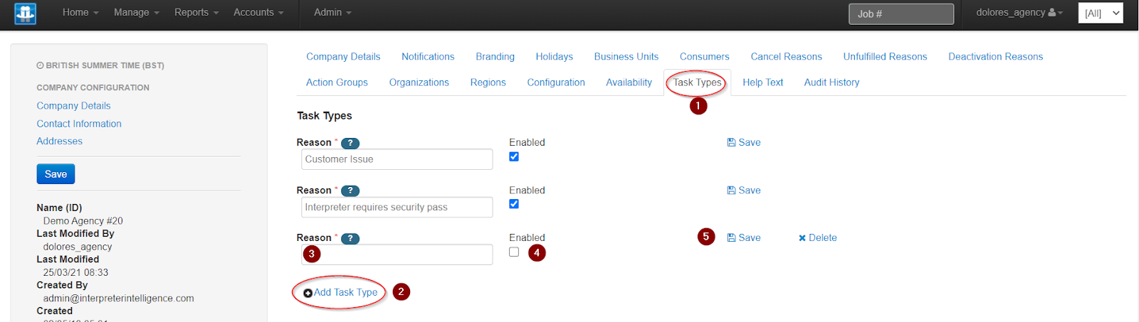 Tasks – Interpreter Intelligence