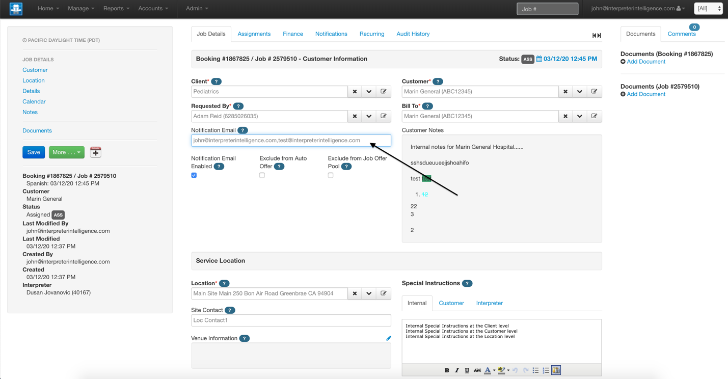 Setting Up Scheduled OPI (Internal User) – Interpreter Intelligence