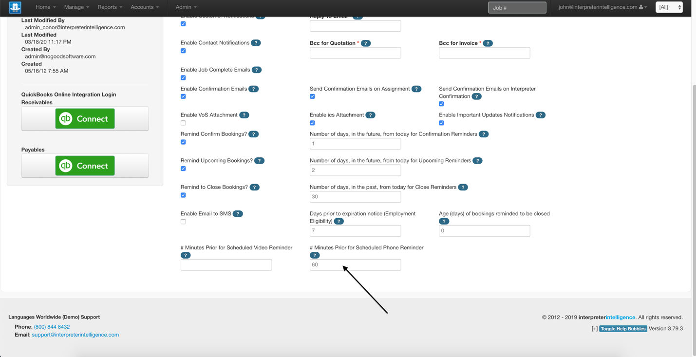 Setting Up Scheduled OPI (Internal User) – Interpreter Intelligence
