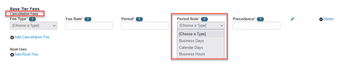 Rate Plan Period Rules used in Cancel, Rush and Misc fees – Interpreter ...