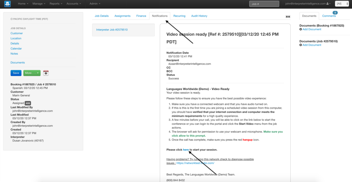 Setting Up Scheduled VRI (Internal User) – Interpreter Intelligence