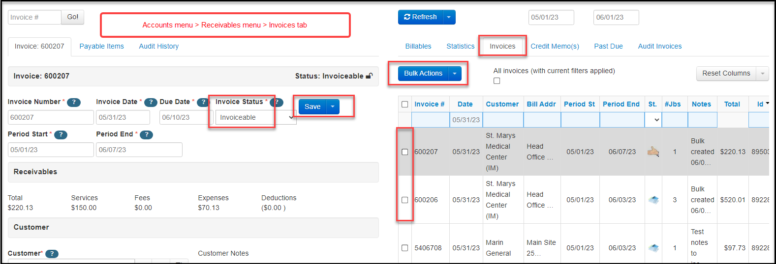 Changing the Status of an Invoice or Payment – Interpreter Intelligence