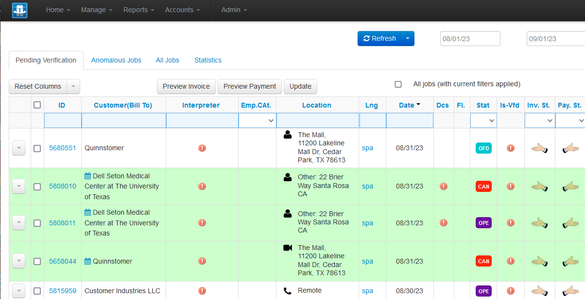 Financial Review & Verification – Interpreter Intelligence