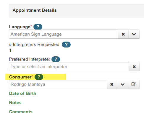 Consumer Field - Job Details page – Interpreter Intelligence