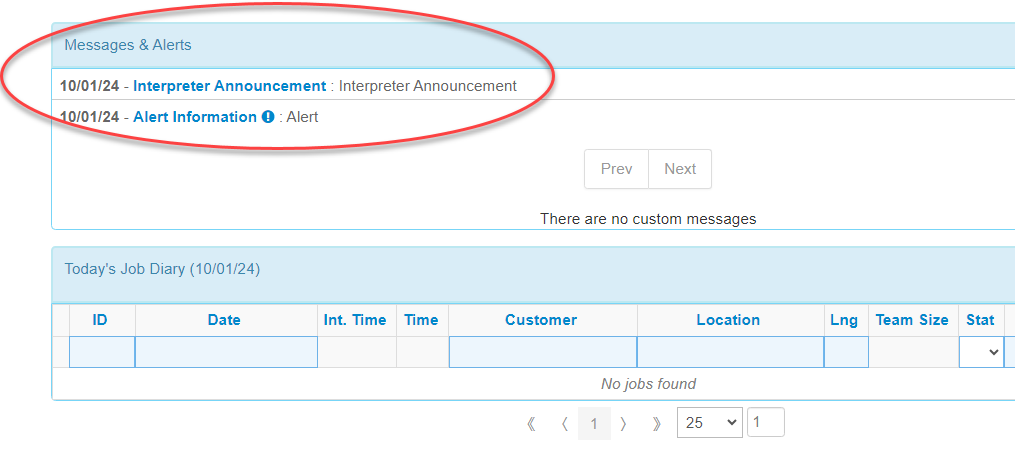 Messages – Interpreter Intelligence
