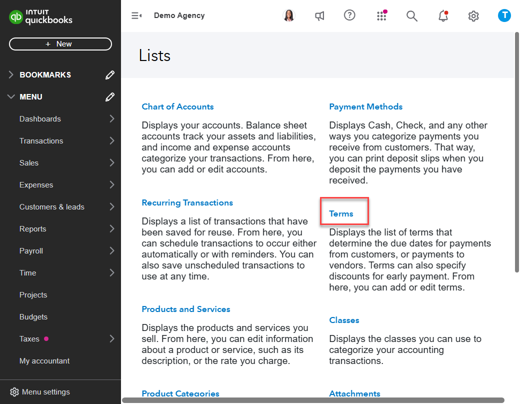 Quickbooks Online (QBO) Due Date Settings – Interpreter Intelligence