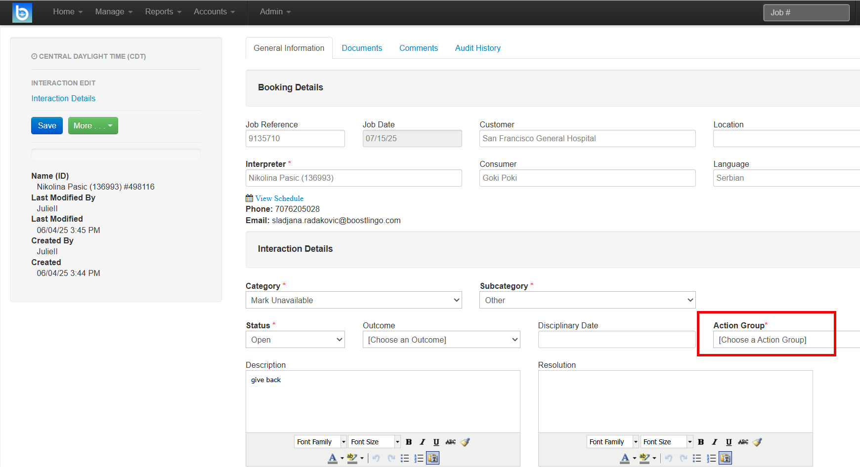 Interactions – Interpreter Intelligence